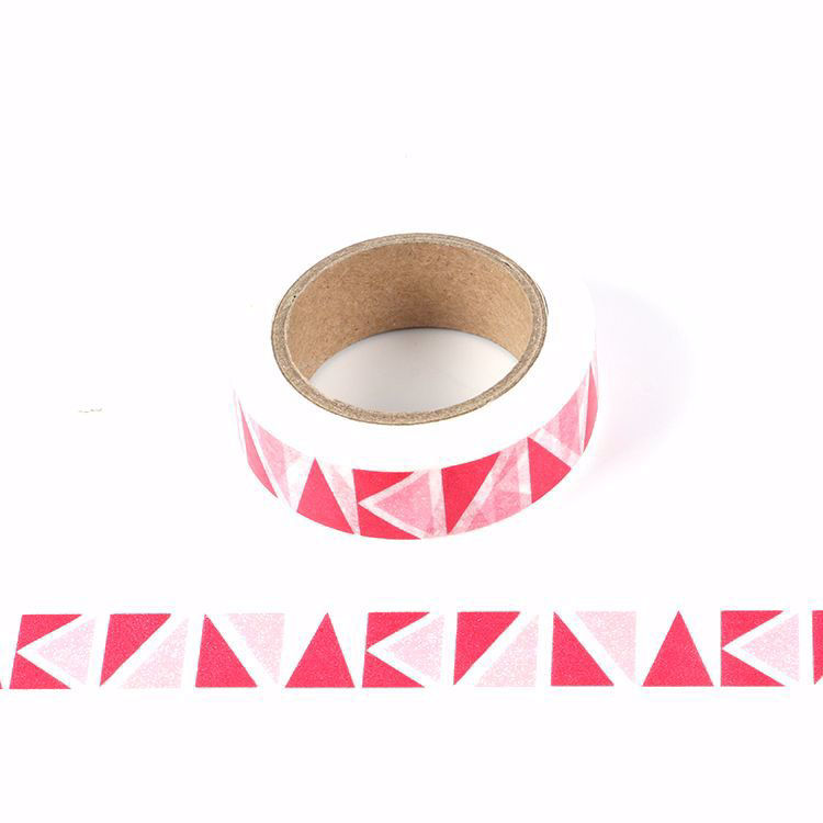 Pink triangle shape printing washi tape. Custom and stock washi tape ...