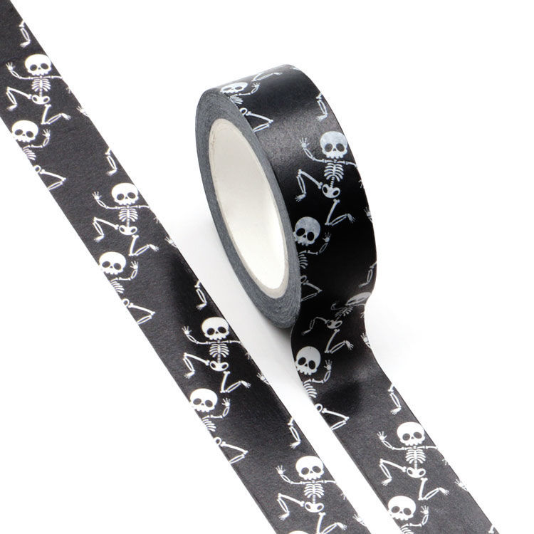 15mm x 10m CMYK Skull Bone Washi Tape. Custom and stock washi tape ...