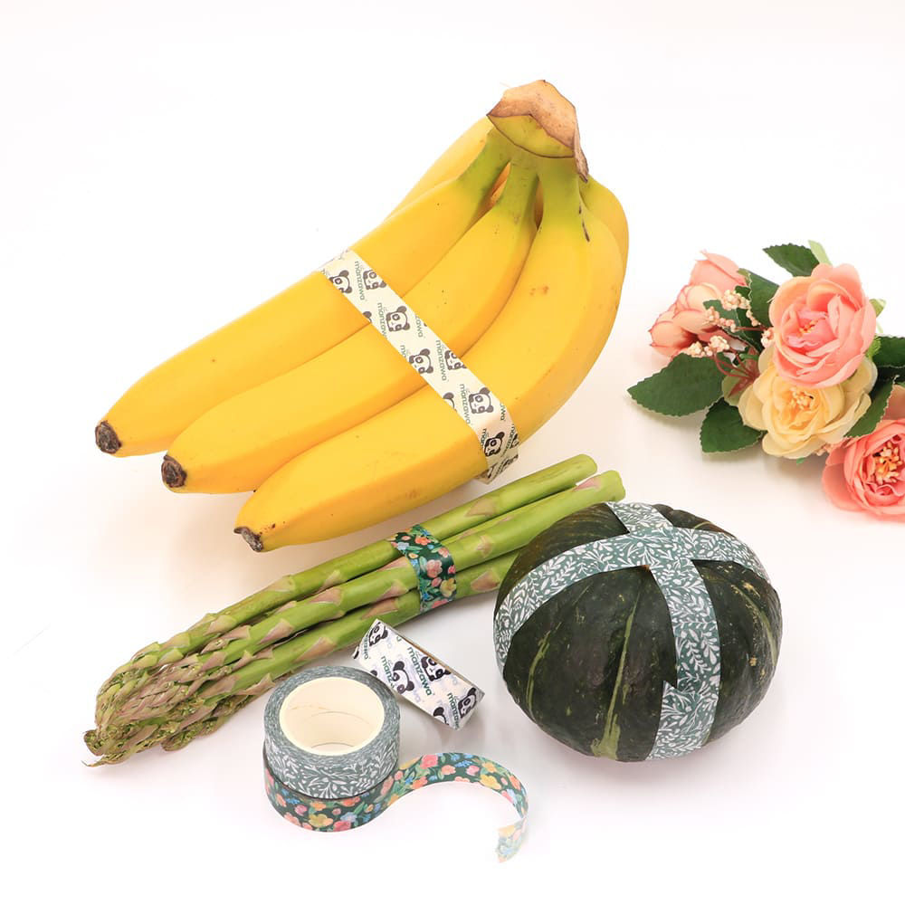 Rubber Fruits Vegetable Binding Tape. Custom and stock washi tape ...