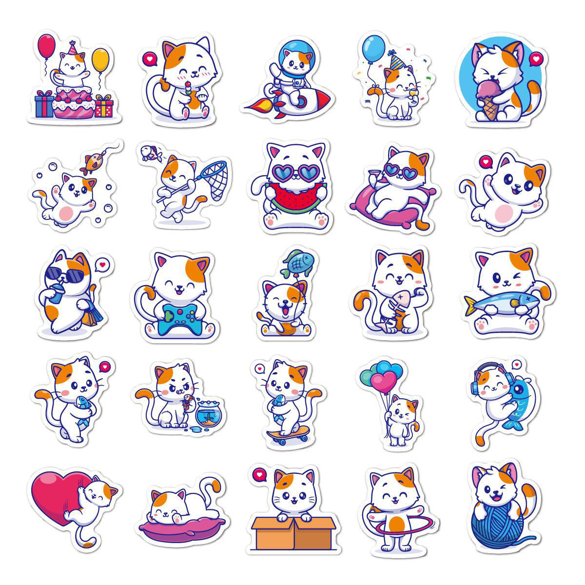 Vinyl Sticker Cats. Custom and stock washi tape manufacturer-washitape ...