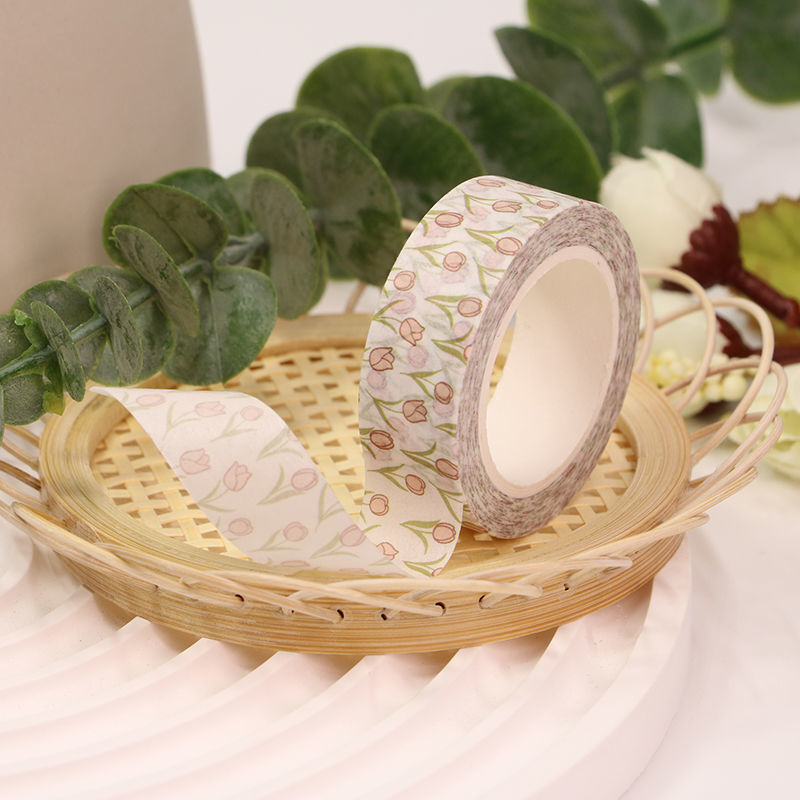 15mm x 10m CMYK Tulip Pattern Washi Tape. Custom and stock washi tape ...